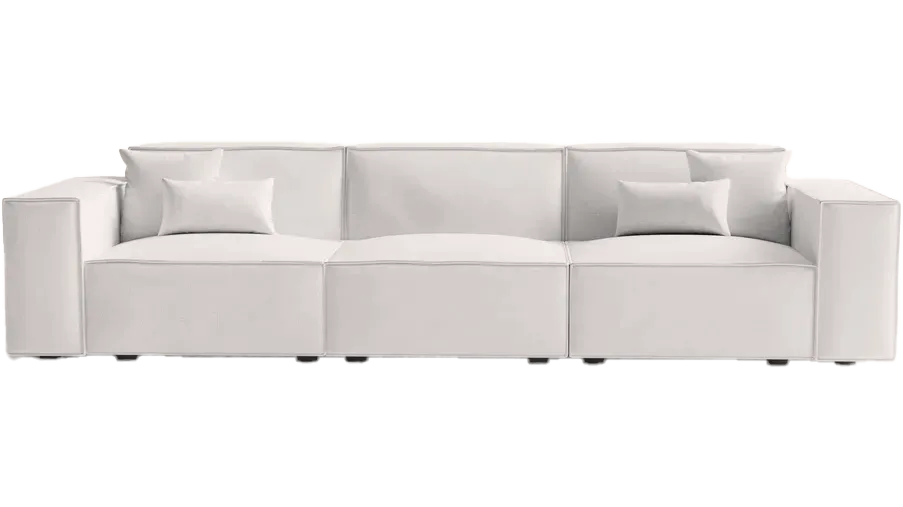 Luffy Sofa in Cream - Maplefull Rentals